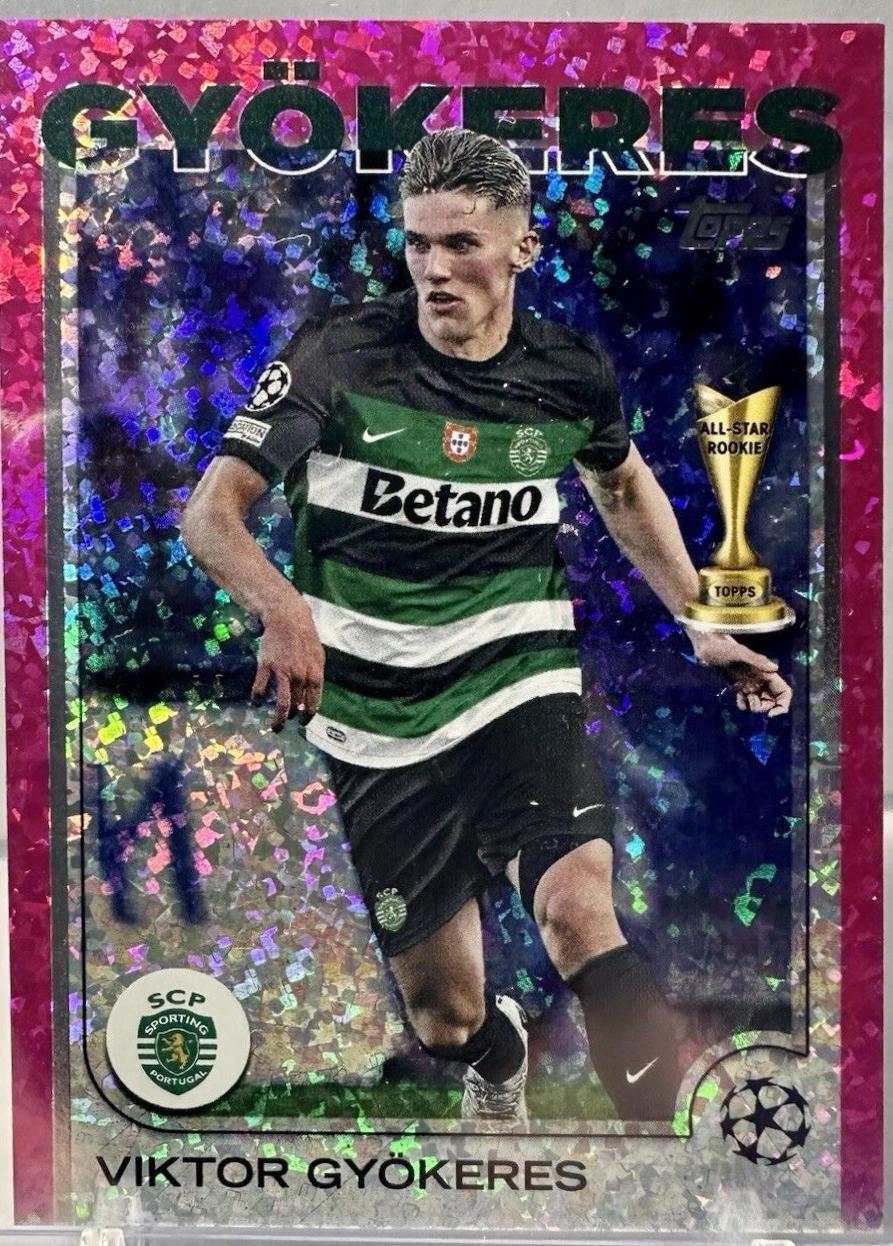 Viktor Gyokeres [Pink Sparkle] #131 Prices | 2024 Topps UEFA | Soccer Cards