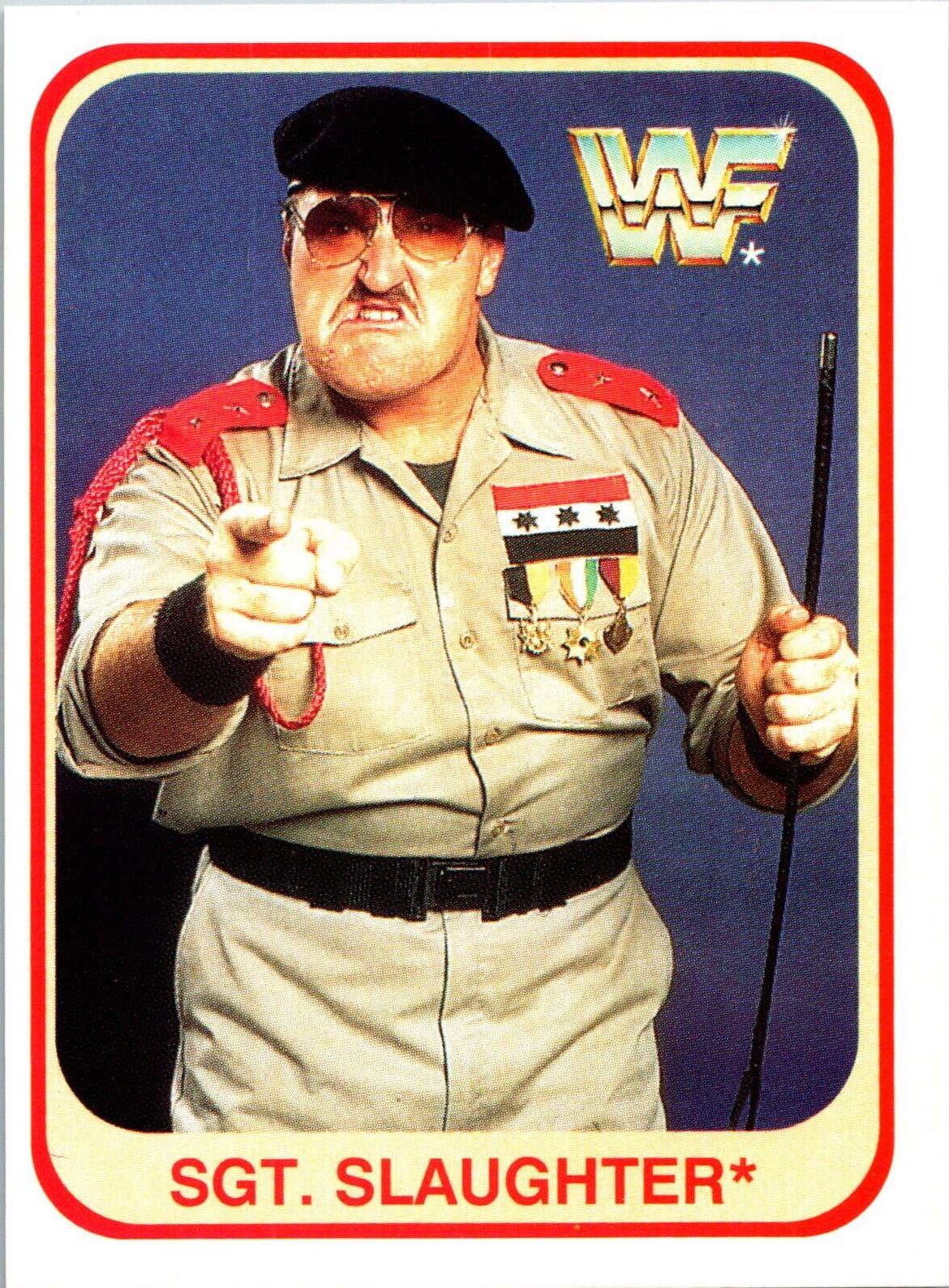 Sgt. Slaughter [German] #105 Prices | 1991 Merlin WWF | Wrestling Cards