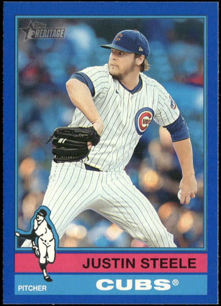 Justin Steele [Blue Chrome] #403 Prices | 2025 Topps Heritage ...