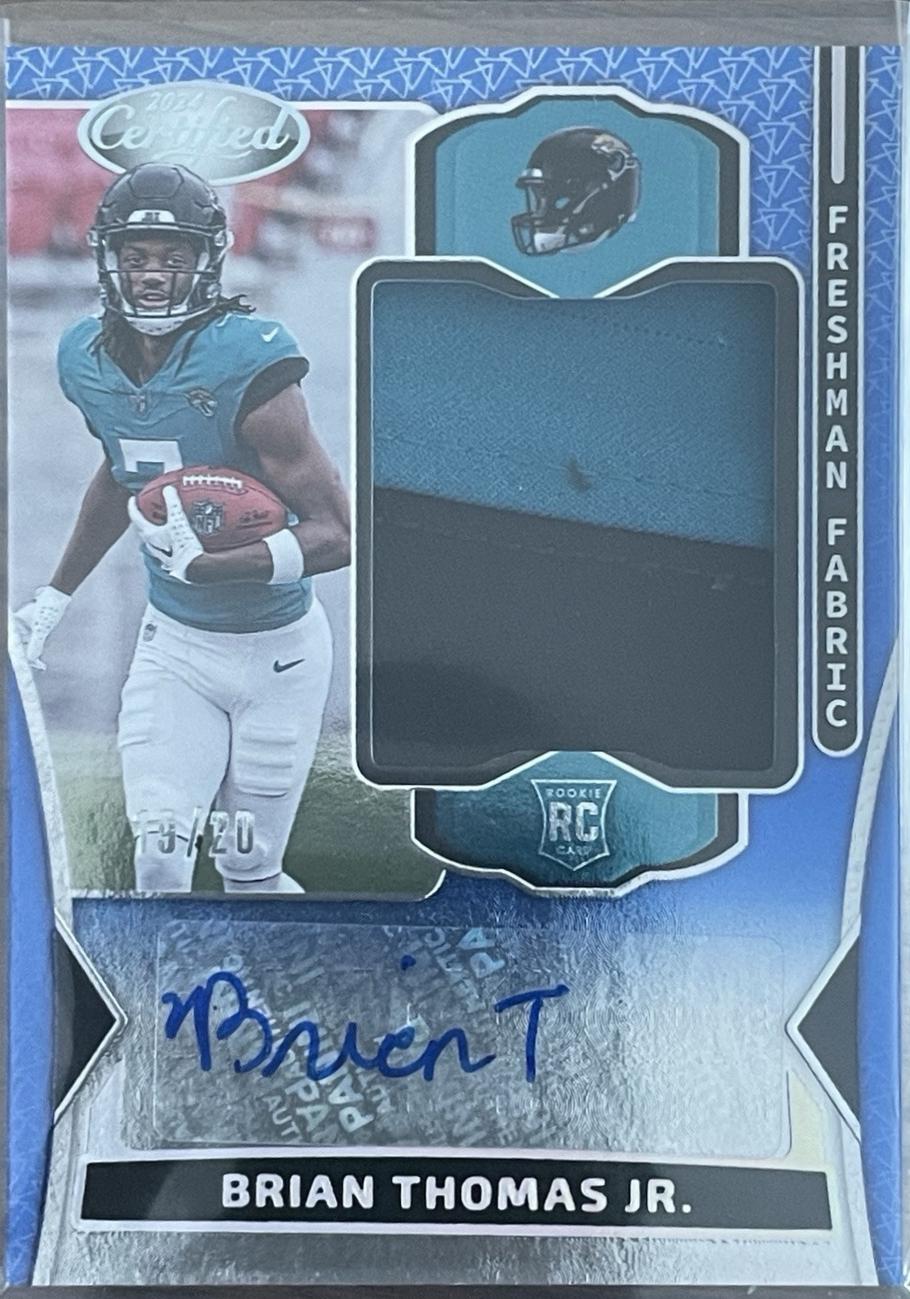 Brian Thomas Jr. [Blue Etch] #FMS-BTJ Prices | 2024 Panini Certified ...