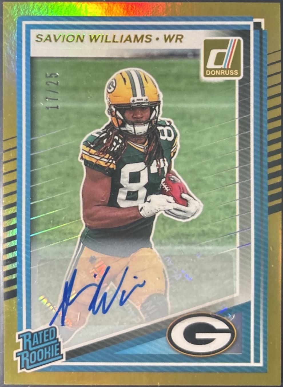 Savion Williams [Gold Autograph] #318 Prices | 2025 Panini Donruss ...
