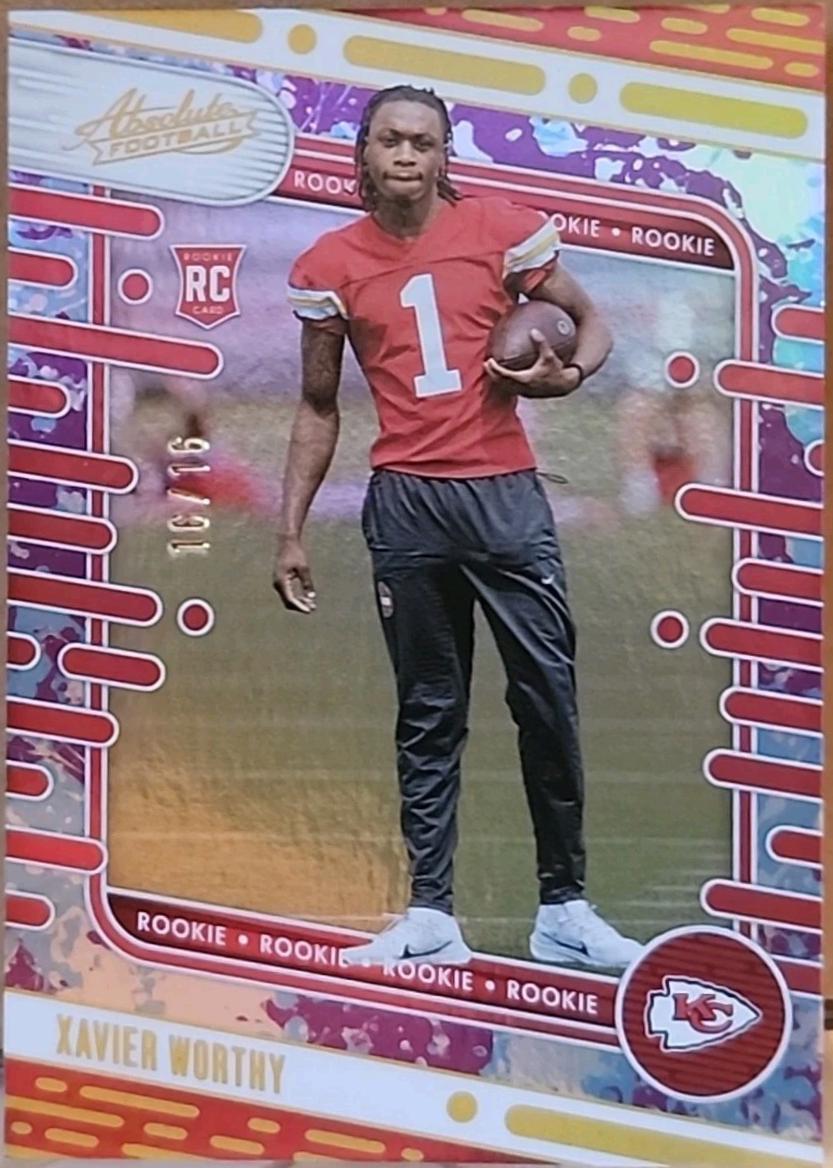 Xavier Worthy [Splash Spectrum] #128 Prices | 2024 Panini Absolute ...