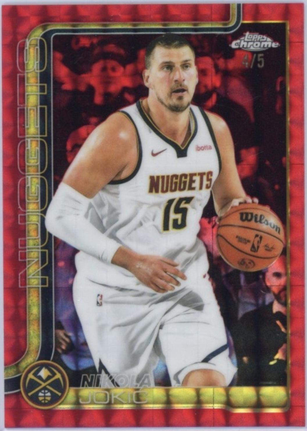 Nikola Jokic [Refractor Red Geometric] #25 Prices | 2025 Topps Chrome ...