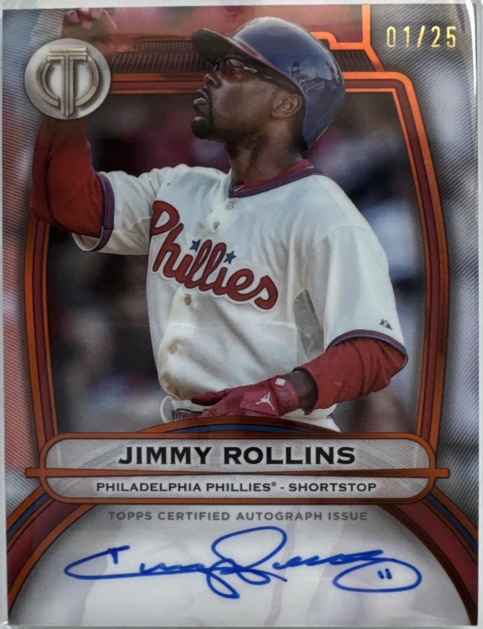 Jimmy Rollins [Orange] #TA-JROL Prices | 2025 Topps Tribute Autograph ...