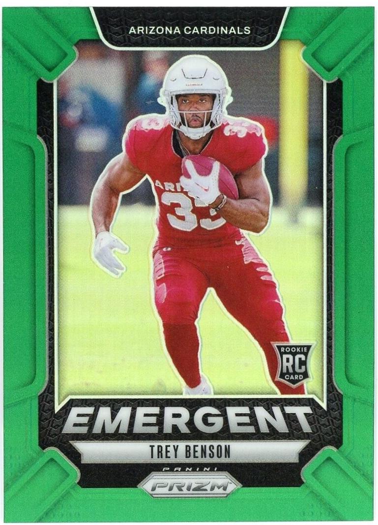 Trey Benson [Green] #17 Prices [Rookie] | 2024 Panini Prizm Emergent ...