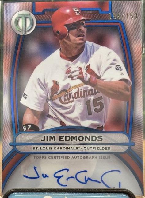 Jim Edmonds [Blue] #TA-JE Prices | 2025 Topps Tribute Autograph ...