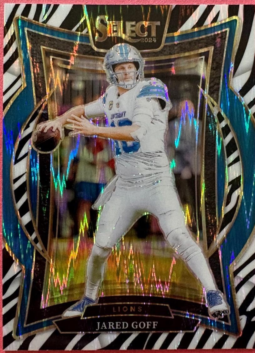 Jared Goff [Zebra Prizm Shock] #36 Prices | 2024 Panini Select ...