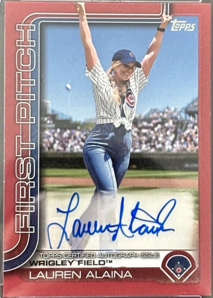 Lauren Alaina [Red] #FPA-LA Prices | 2025 Topps First Pitch Autograph ...