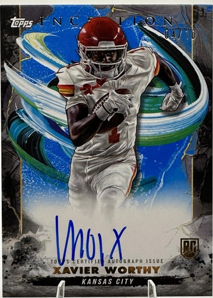 Xavier Worthy [Blue] #RA-XW Prices | 2024 Topps Inception Rookie ...