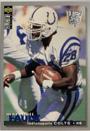 Marshall Faulk [Player's Club] #80 Prices | 1995 Collector's Choice ...