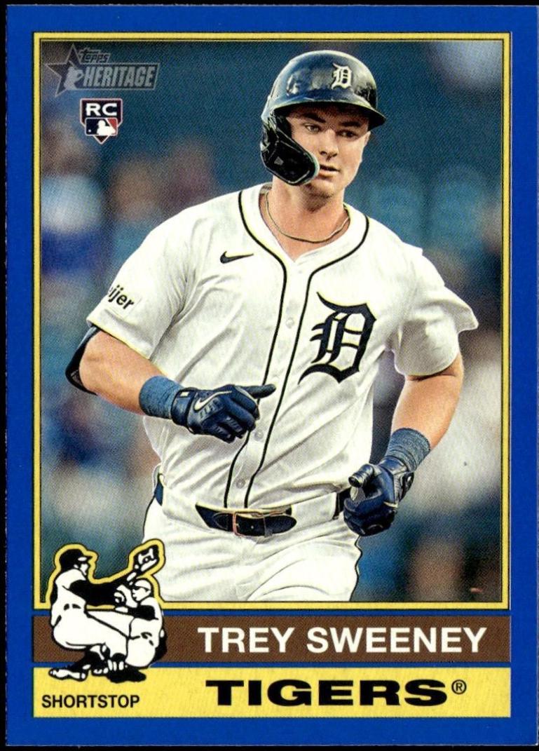 Trey Sweeney [Dark Blue Border] #432 Prices | 2025 Topps Heritage ...