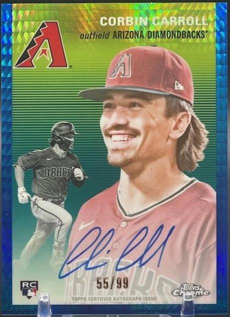 Corbin Carroll [Blue Prism Refractor] #CPA-CC Prices | 2023 Topps ...