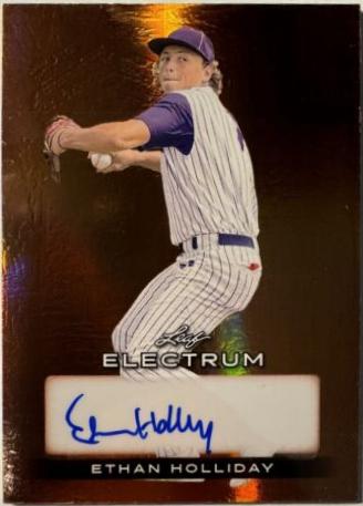 Ethan Holliday #BA-EH1 Prices | 2024 Leaf Electrum Autograph | Baseball ...