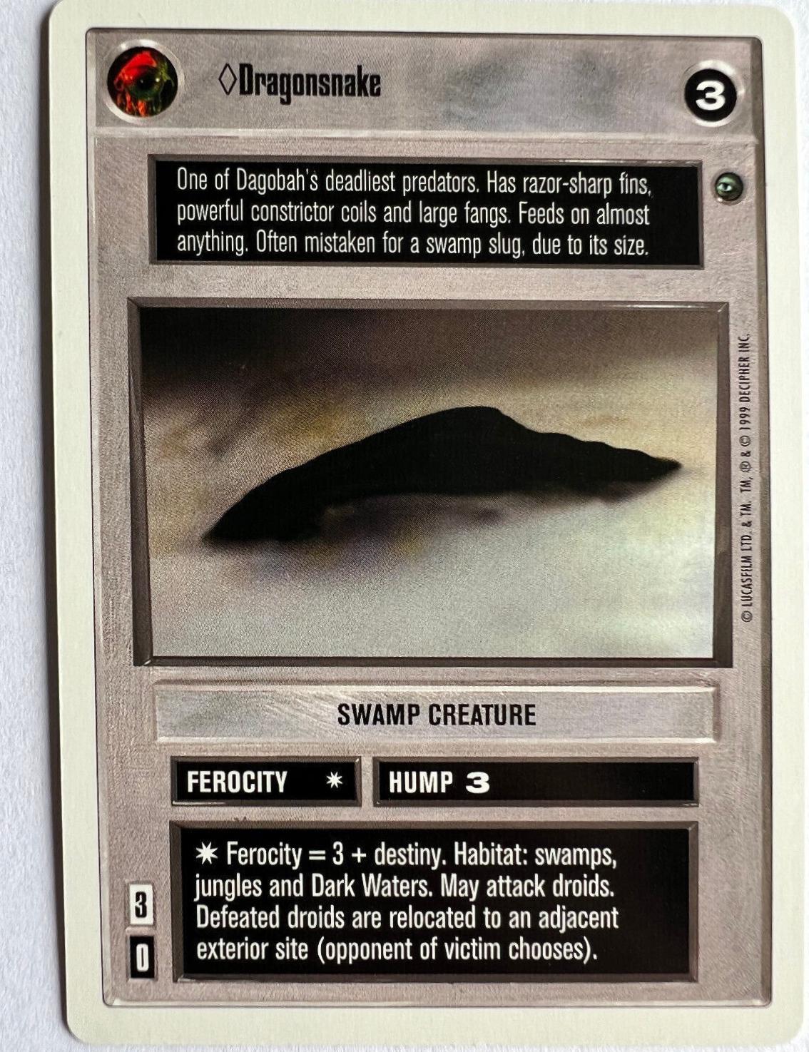 Dragonsnake [Revised] Prices | Star Wars CCG Dagobah | Star Wars Cards