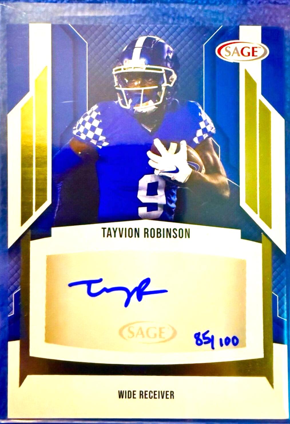 Tayvion Robinson [Gold] #A-TR Prices | 2024 Sage HIT Autographs ...