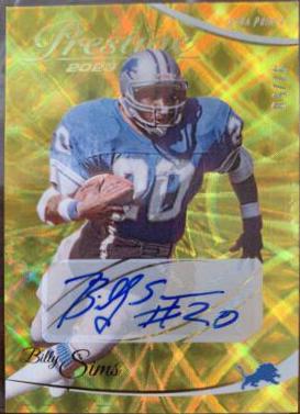 Billy Sims [Signature Premium Gold] #101 Prices | 2023 Panini Prestige ...