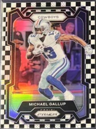 Michael Gallup [Black White Checker] #79 Prices | 2023 Panini Prizm ...