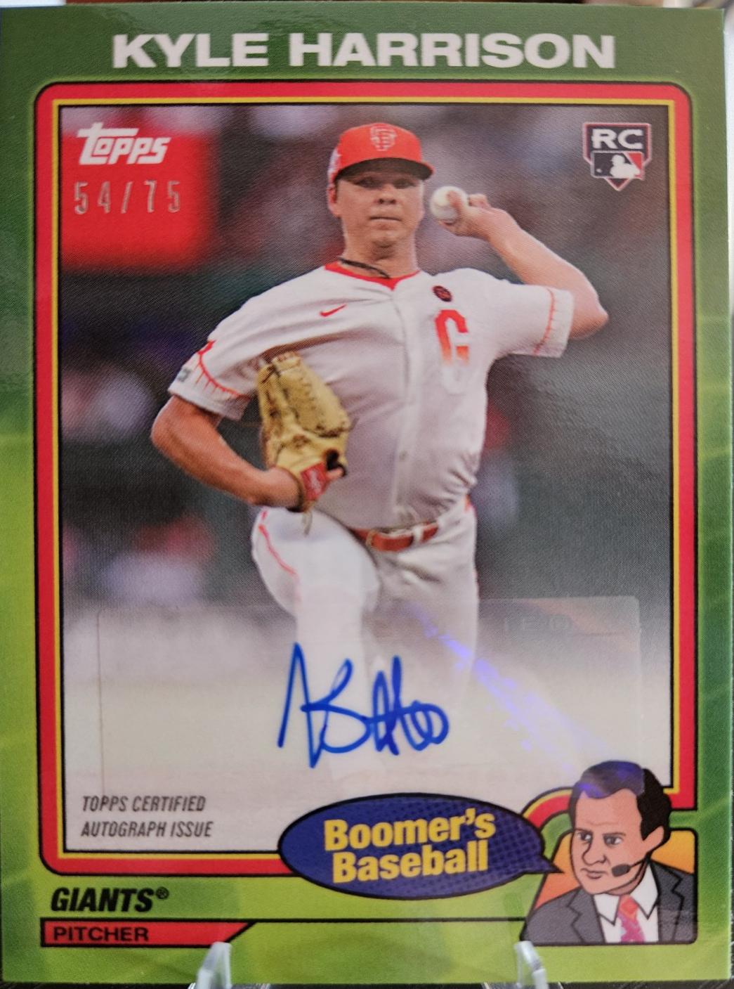 Kyle Harrison [Green] #92A Prices | 2024 Topps x Chris Berman Boomer’s ...