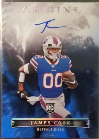 James Cook [Blue] #RAU-JCO Prices | 2022 Panini Origins Rookie ...