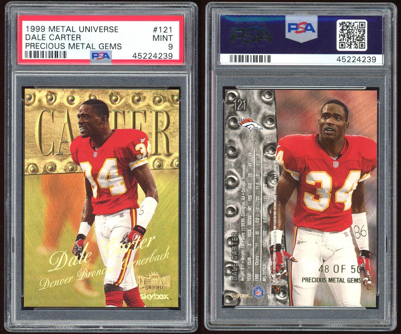 Dale Carter [Precious Metal Gems] #121 Prices | 1999 Metal Universe ...