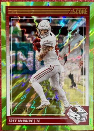Trey McBride [Electric] #3 Prices | 2024 Panini Score | Football Cards