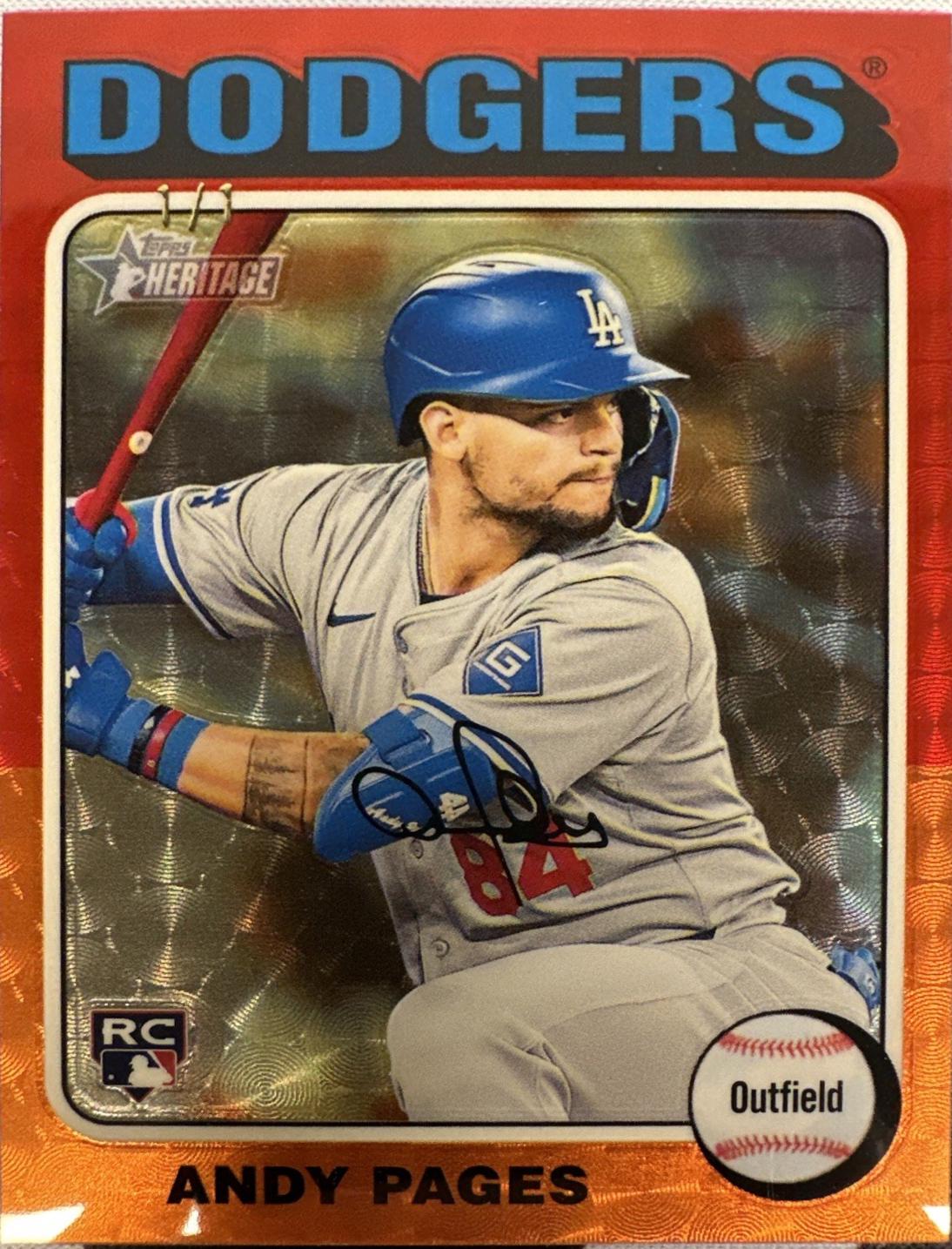 Andy Pages [Superfractor Chrome] #696 Prices | 2024 Topps Heritage ...