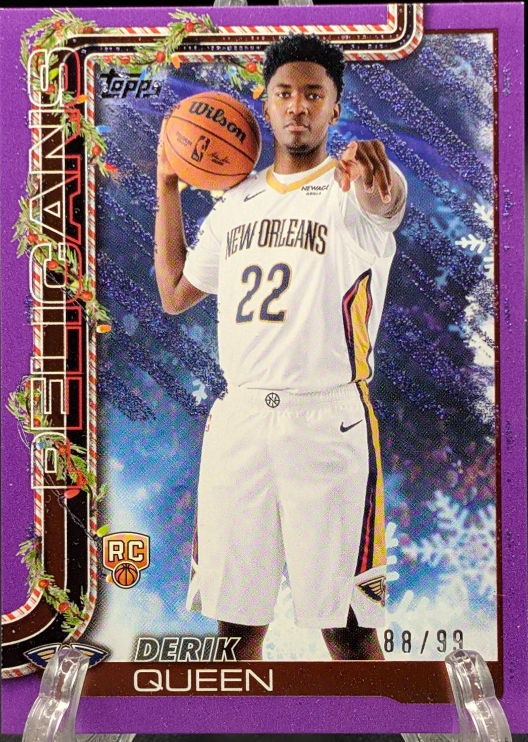 Derik Queen [Purple Metallic Glitter] #H173 Prices | 2025 Topps Holiday ...