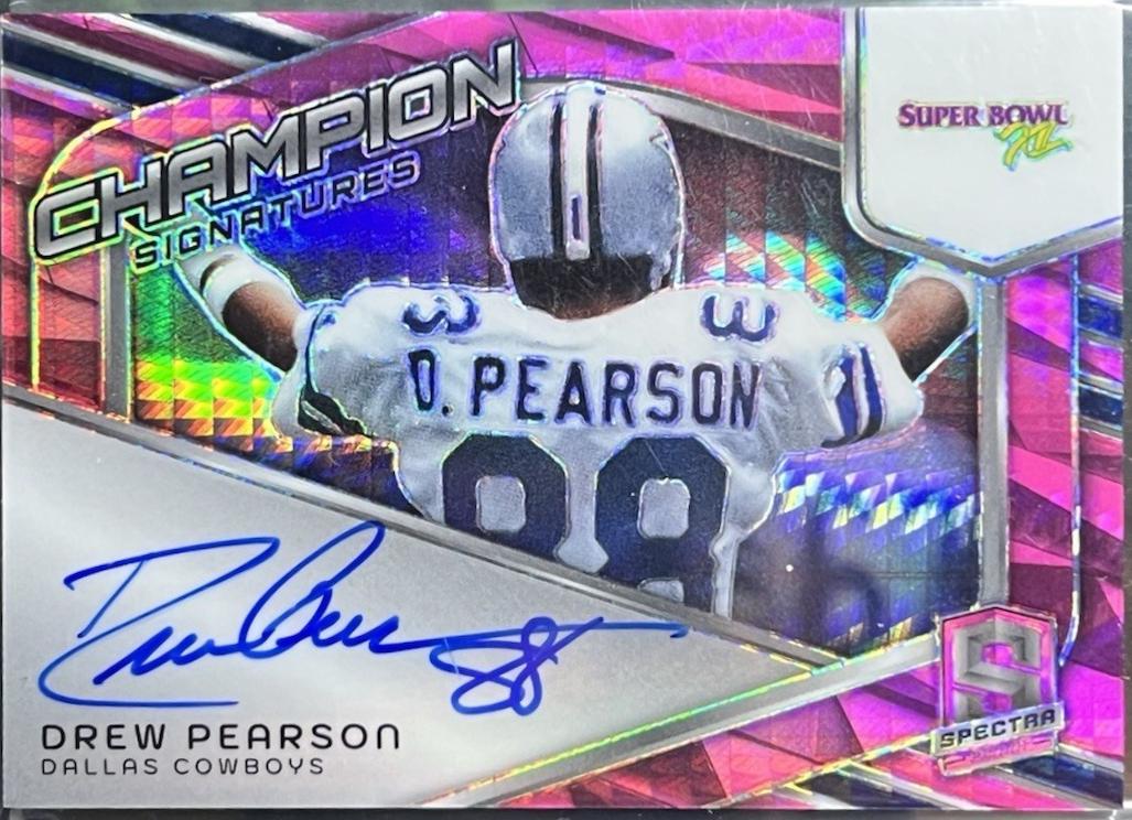 Drew Pearson [Neon Pink] #CS-DPN Prices | 2024 Panini Spectra Champion ...