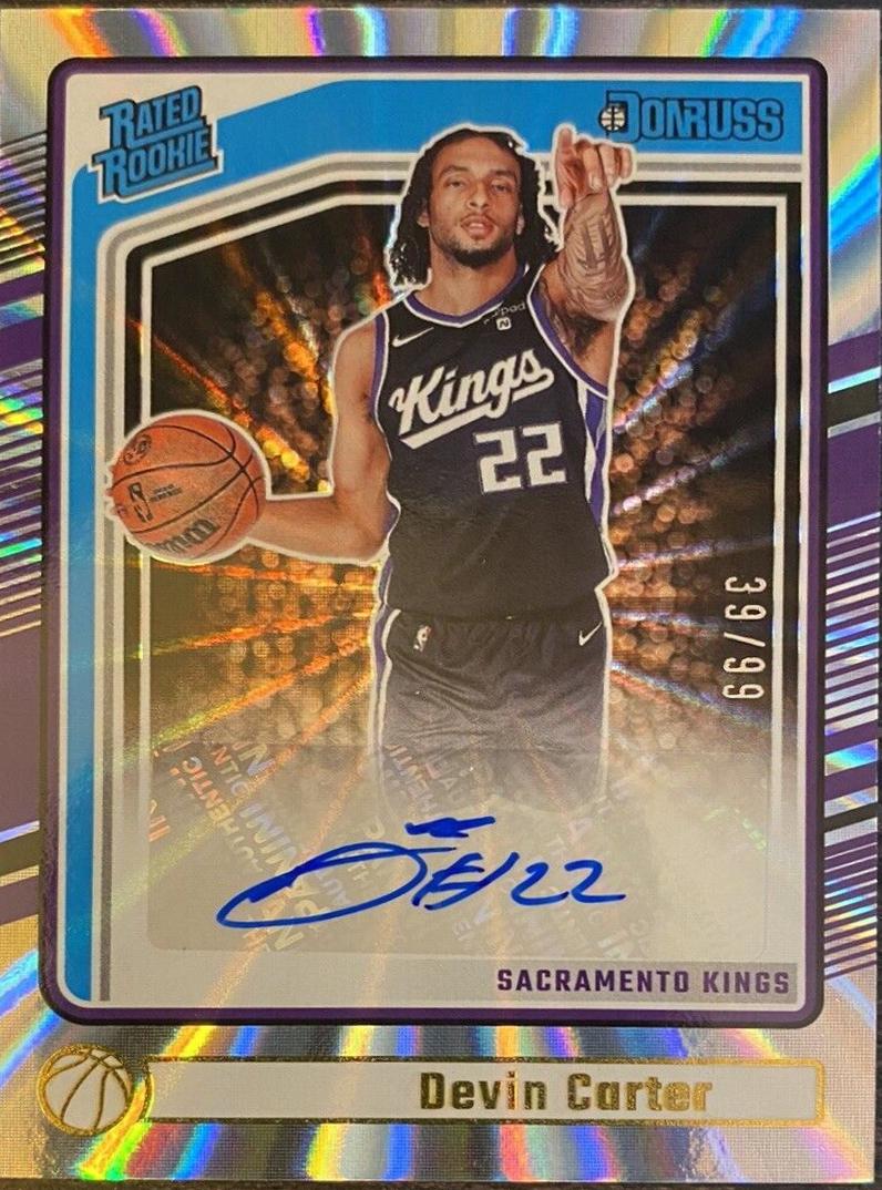 Devin Carter [Holo Laser Signature] #256 Prices | 2024 Panini Donruss ...