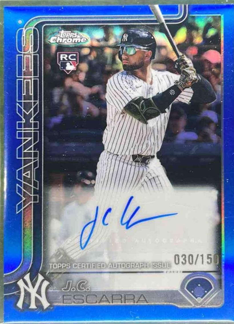 J.C. Escarra [Blue Refractor] #AC-JE Prices | 2025 Topps Chrome Update ...