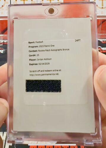 Jordan Addison [Bronze Patch Autograph] #25 Prices | 2023 Panini One ...