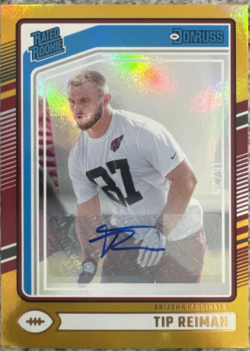 Tip Reiman [Gold] #366 Prices | 2024 Panini Donruss Rated Rookies ...