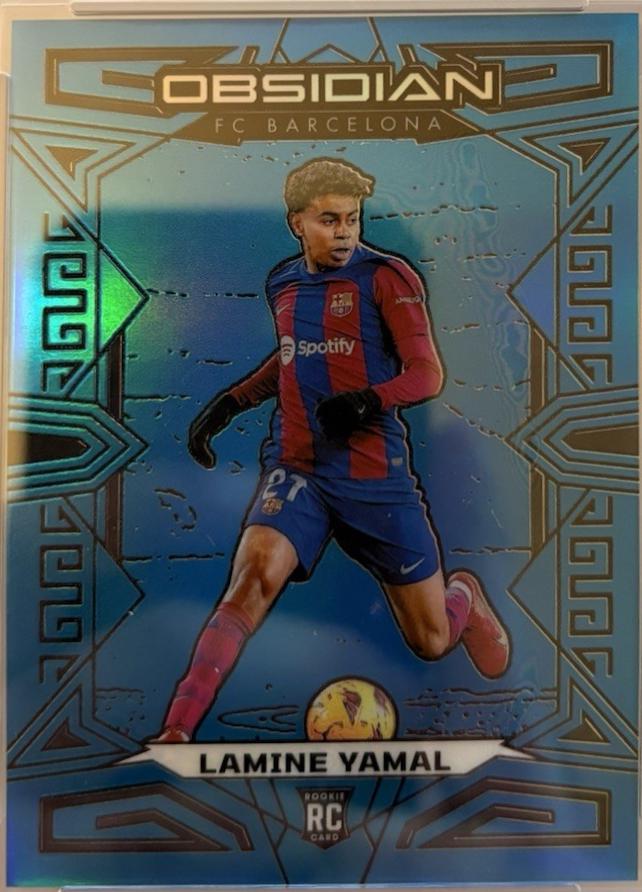 Lamine Yamal [Neon Blue Flood Electric Etch] #152 Prices | 2023 Panini ...