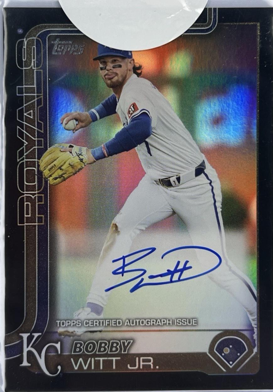 Bobby Witt Jr. [Black Foil Flagship Real One Autograph] #100 Prices ...