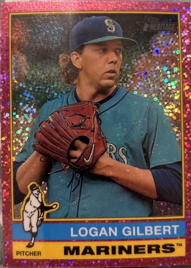 Logan Gilbert [Pink Sparkle] #492 Prices | 2025 Topps Heritage ...