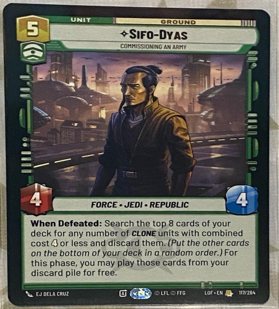 Sifo‑Dyas #117 Prices | Star Wars Unlimited: Legends of the Force ...
