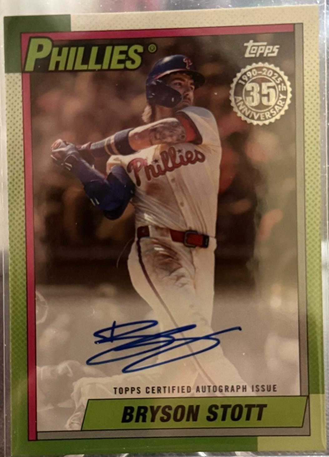 Bryson Stott #90A-BS Prices | 2025 Topps 1990 Autograph | Baseball Cards