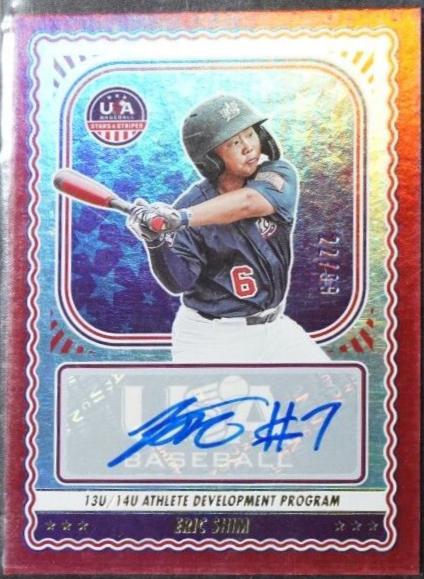 Eric Shim [Red] #NTS-ES Prices | 2024 Panini Stars & Stripes 13U/14U ...