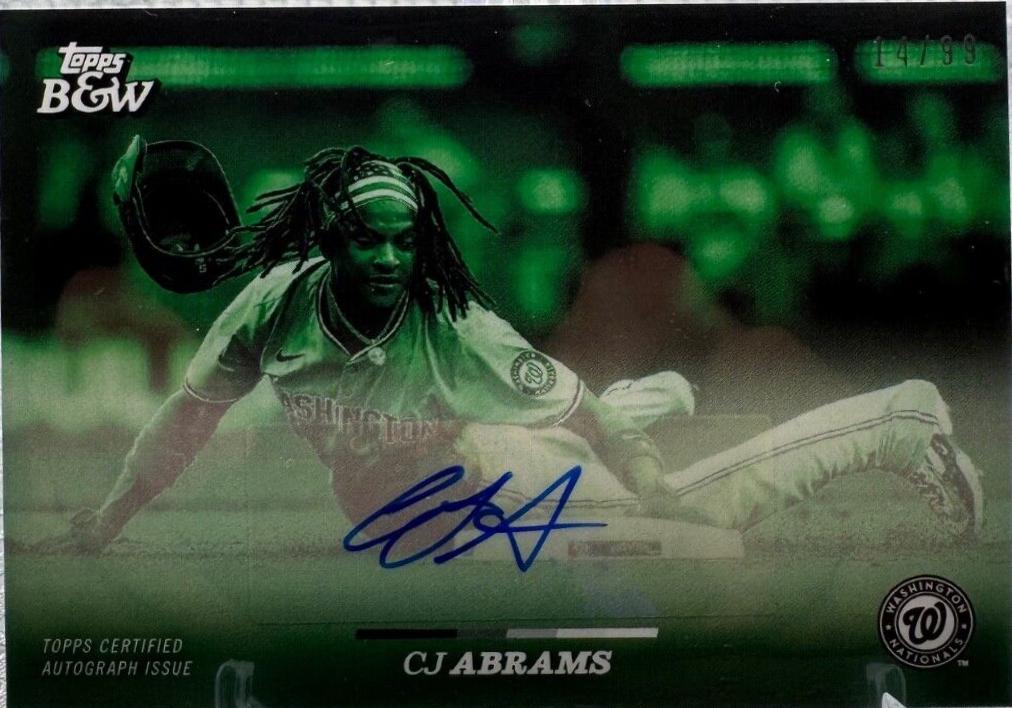 CJ Abrams [Green] Prices | 2024 Topps Black and White Autograph ...