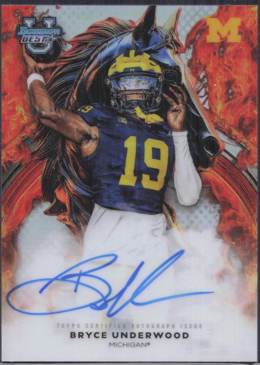 Bryce Underwood #WA-BU Prices | 2025 Bowman Best University Workhorse ...