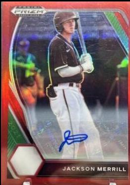 Jackson Merrill [Autograph Red Prizm] #27 Prices | 2021 Panini Prizm ...