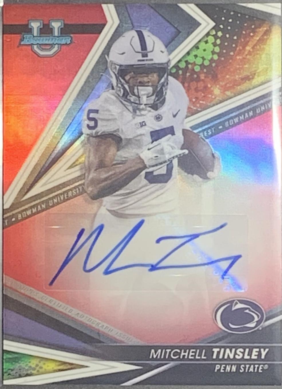 Mitchell Tinsley [Red] #BA-MT Prices | 2022 Bowman's Best University Autographs | Football Cards