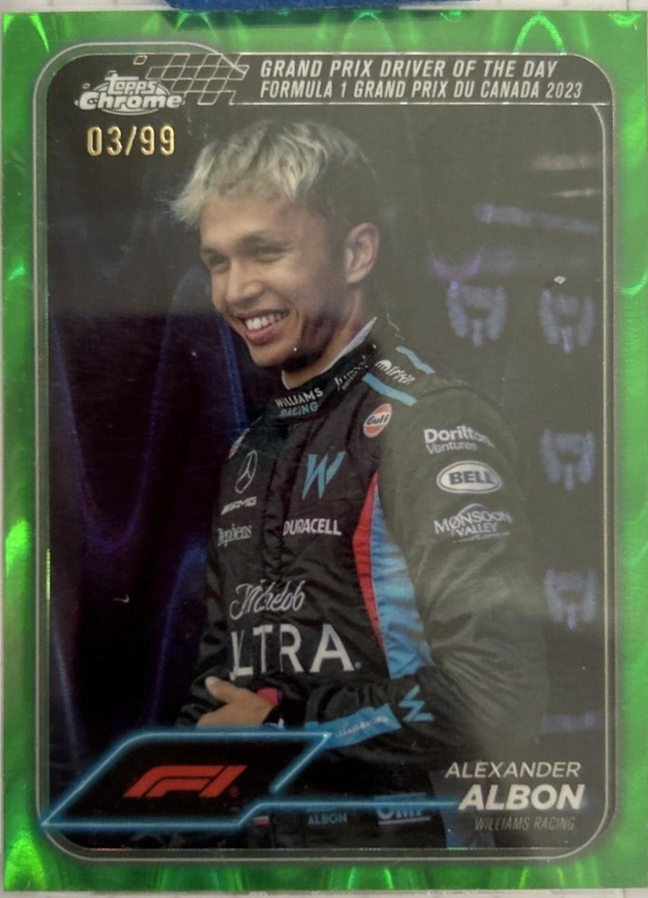 Alexander Albon [Green Logofractor] #166 Prices | 2024 Topps Chrome ...