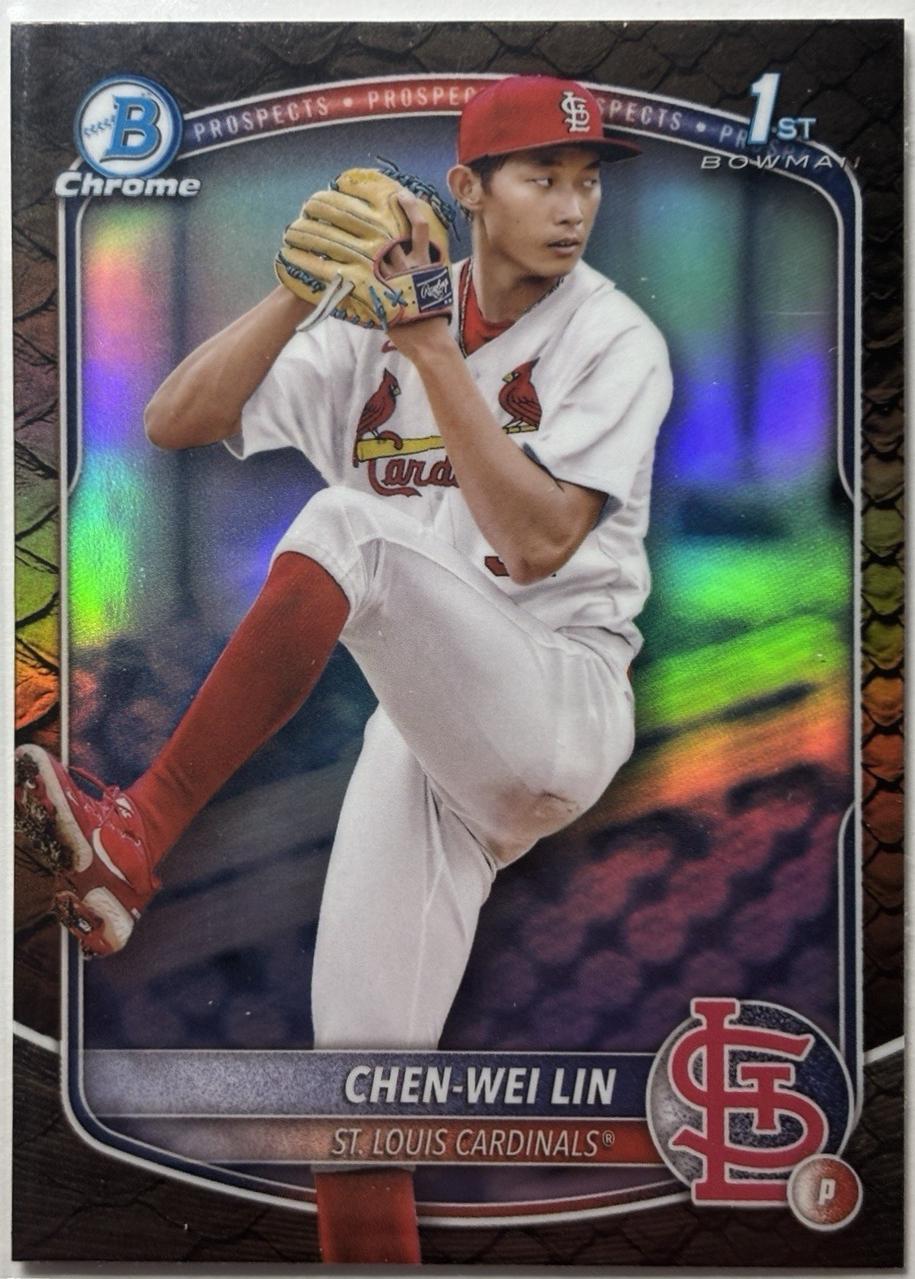 Chen-Wei Lin [Reptilian] #BCP-141 Prices | 2025 Bowman Chrome Prospects | Baseball Cards