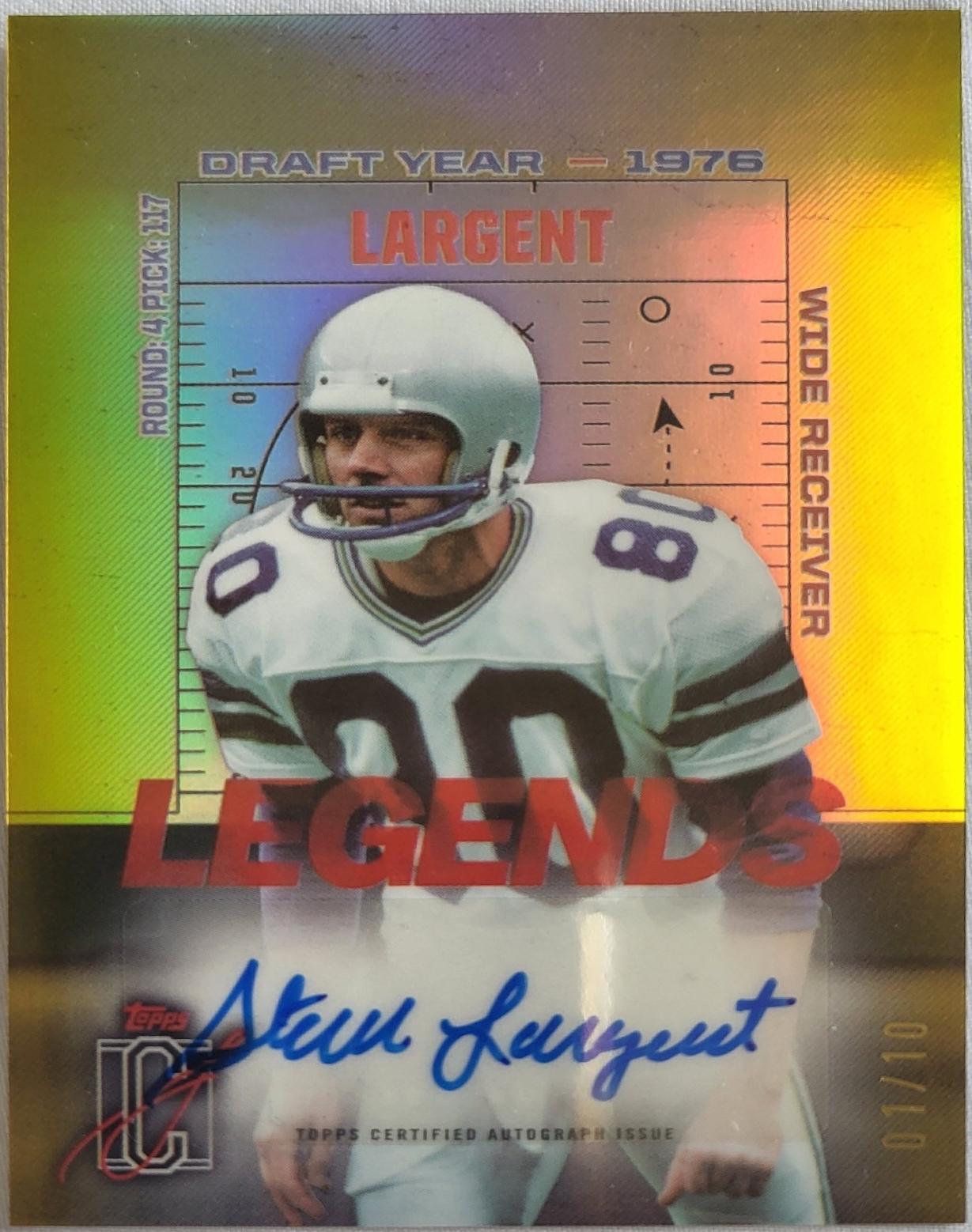 Steve Largent [Gold] #LCA-SL Prices | 2024 Topps Signature Legends Of ...