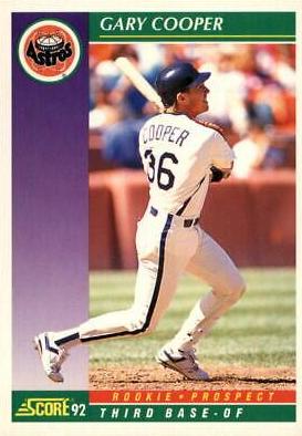 Gary Cooper #840 Prices | 1992 Score | Baseball Cards
