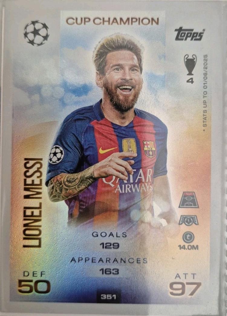 Lionel Messi #351 Prices | 2025 Topps Match Attax UEFA | Soccer Cards
