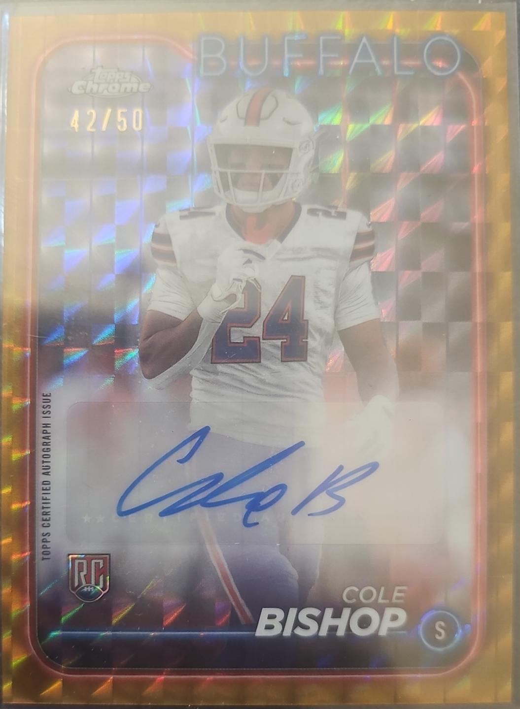 Cole Bishop [Gold Refractor] #RA-CBI Prices | 2024 Topps Chrome Rookie ...