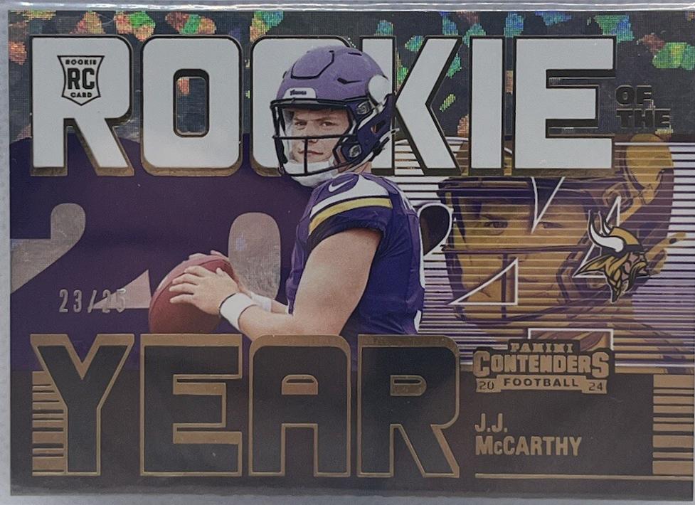 J.J. McCarthy [Cracked Ice] #8 Prices | 2024 Panini Contenders Rookie ...