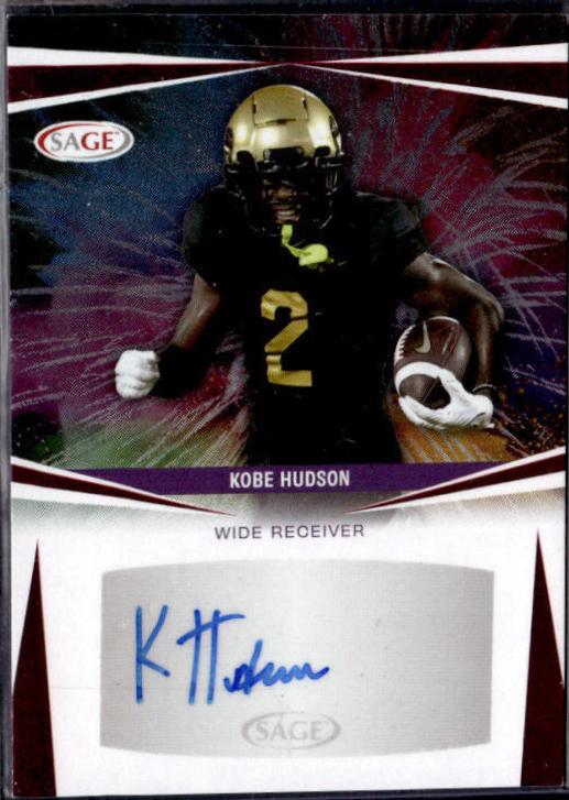 Kobe Hudson [Red] #A-KH Prices | 2025 Sage Hit Autograph | Football Cards